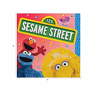 Sesame Street Birthday Party Supplies | Sesame Street Decorations | Sesame Street Tableware | Sesame Street Cake Plates | Sesame Street Balloons - Serves 16 Guests