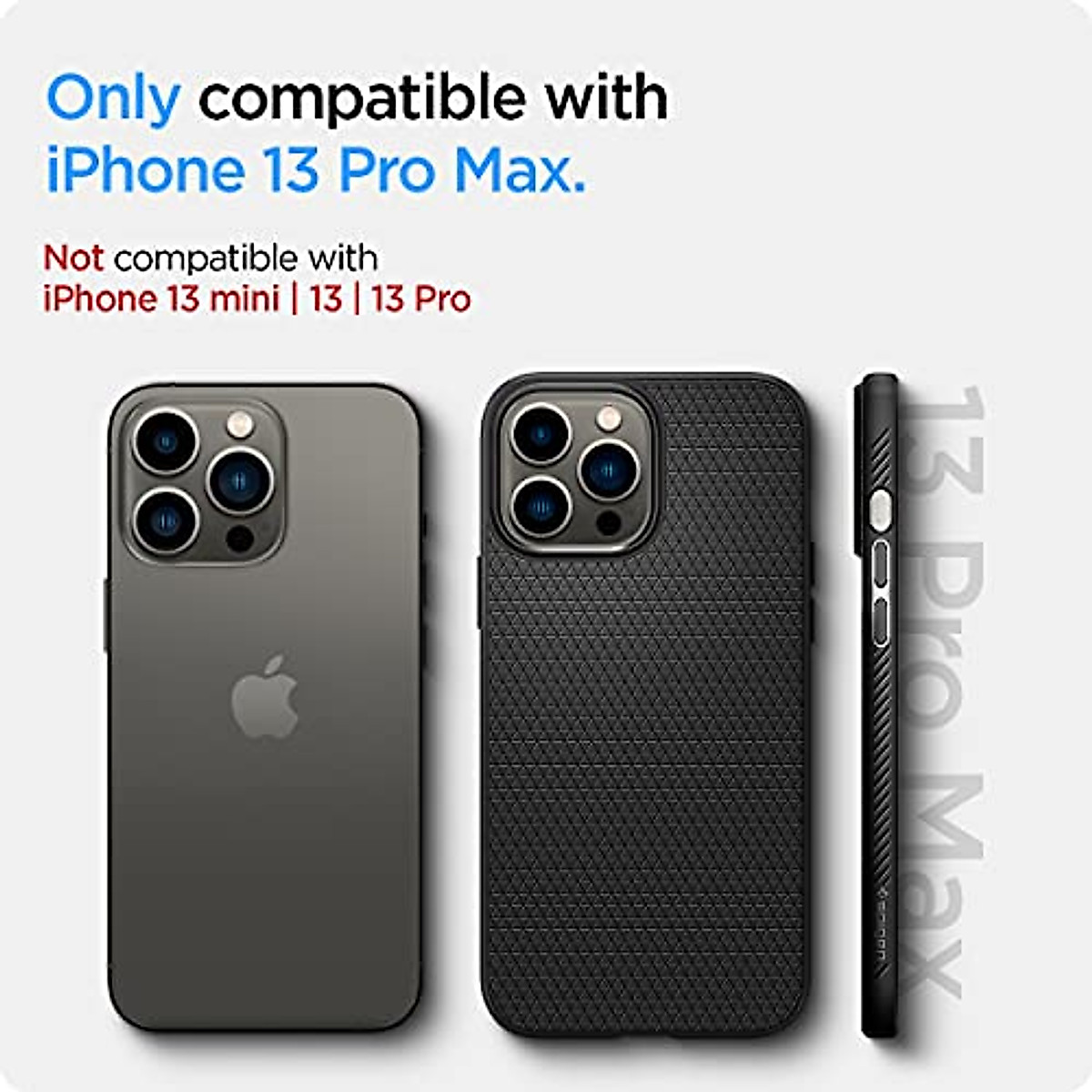 Spigen Liquid Air Armor Designed for iPhone 13 Pro Max Case (2021) - Matte Black