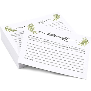Paper Junkie Date Night Idea Cards for Bridal Shower and Wedding (4 x 6 Inches, 100-Pack)