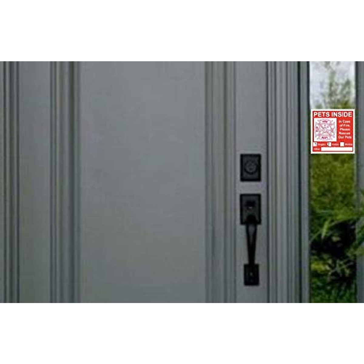 6 Pets Inside Red Safety Alert Warning Window Door Stickers; in Fire or Emergency They Notify Rescue Personnel to Save Pet; 3 X 3 Inches