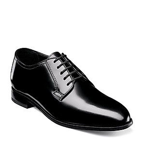 Florsheim Men's Lexington Plain Toe Oxford, Black Shiny, 9 X-Wide