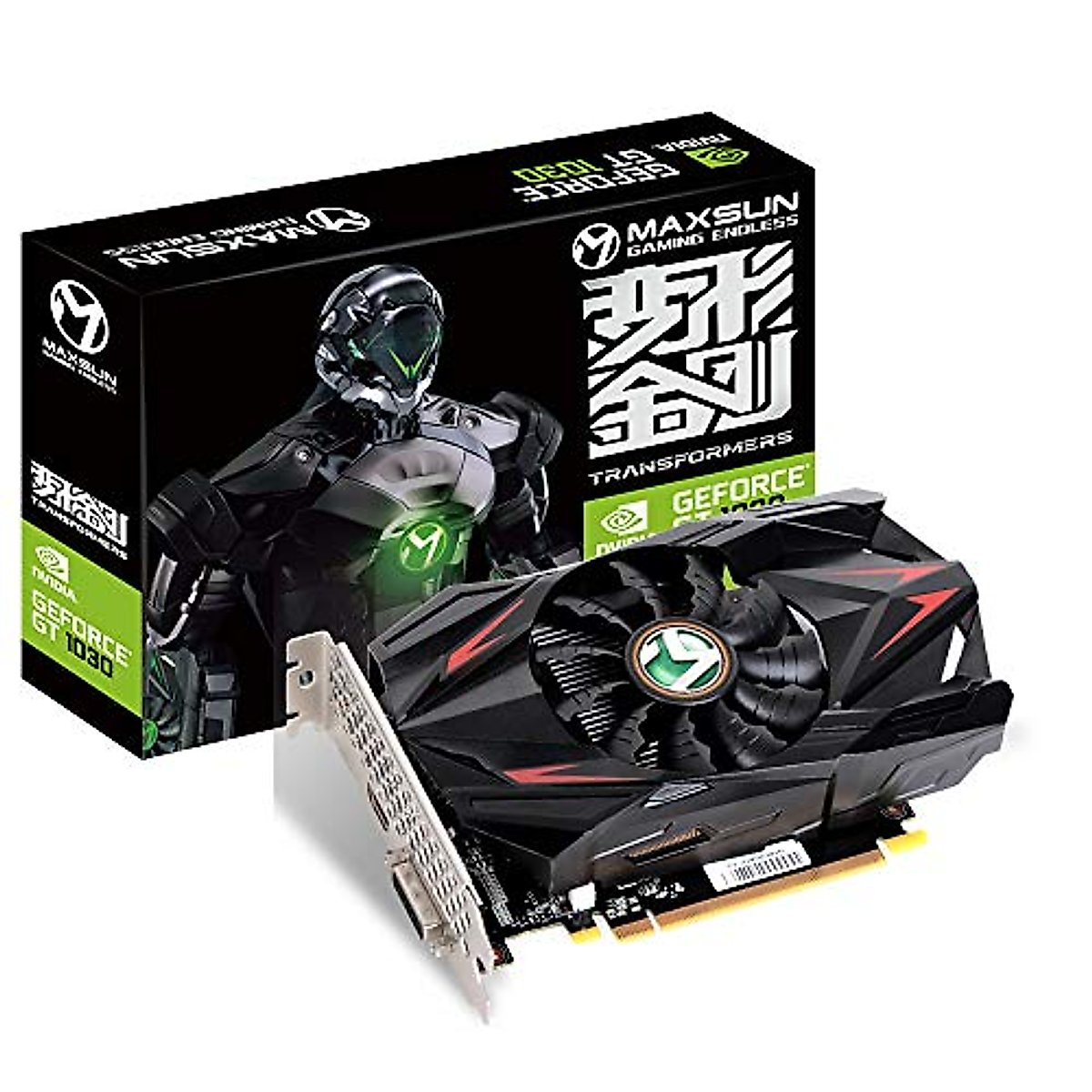 maxsun GEFORCE GT 1030 4GB GDDR4 Video Graphics Card GPU Mini ITX Design, HDMI, DVI-D, Single Fan Cooling System