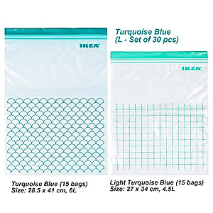 2 Sets of Ikea ISTAD Bags, Freezer Safe, Reusable Food Storage Bags and Household Storage Bags