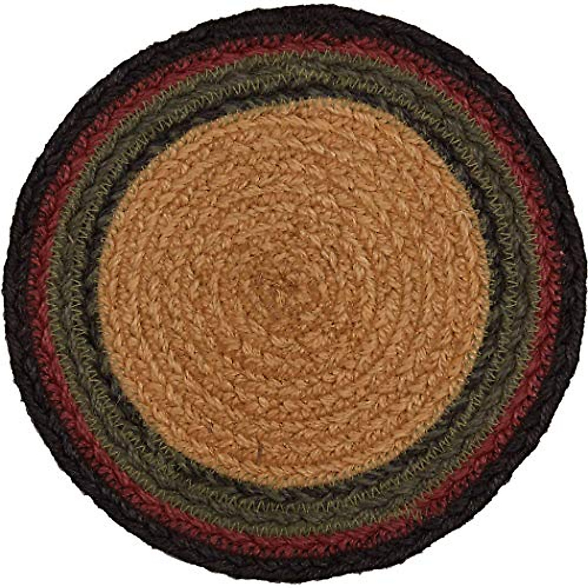 VHC Brands Rustic & Lodge Tabletop & Kitchen-Wyatt Tan Bear Jute Bedding Accessory, 8" Trivet