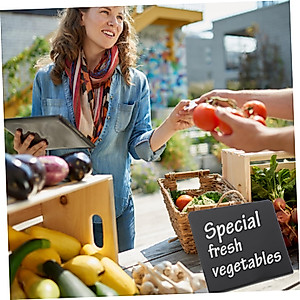 Ciieeo 16pcs Supermarket Label Chalkboard Table Chalkboard Message Board Chalkboard Kitchen Signs Chalkboard Menu Board Desk Topper Food Decor Plastic Child Hot Bend Blackboard Table