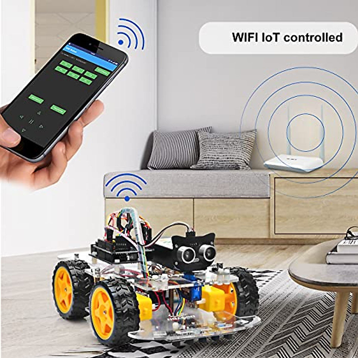OSOYOO Robot Car Starter Kit for R3 | STEM Remote Controlled Educational Motorized Robotics for Building Programming Learning How to Code | IOT Mechanical DIY Coding for Teens Adults