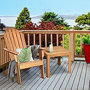 Giantex Adirondack Chair Set of 4 Acacia Wood Outdoor Chairs with 350 lbs Weight Capacity, Lounge Chair Armchair for Yard, Patio, Garden, Poolside, Balcony, Deck Fire Pit Chairs, Natural