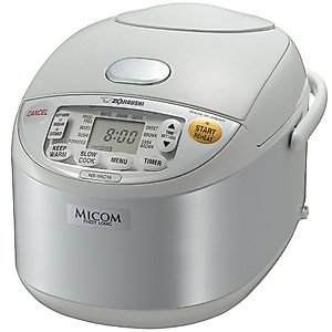 Zojirushi NS-YAC18 Umami Micom 10-Cup (Uncooked) Rice Cooker and Warmer, Pearl White