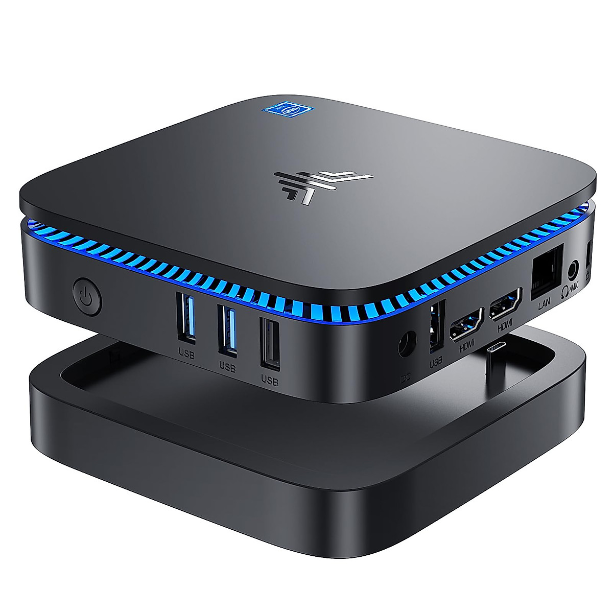 KAMRUI AK1 Plus Mini PC with Windows 11, Intel 12th Alder Lake N95 (Up to 3.4GHz), Mini Desktop Computers 8GB DDR4 256GB SSD Support 4K Display, WiFi/BT 4.2 for Business, Office, Home Server