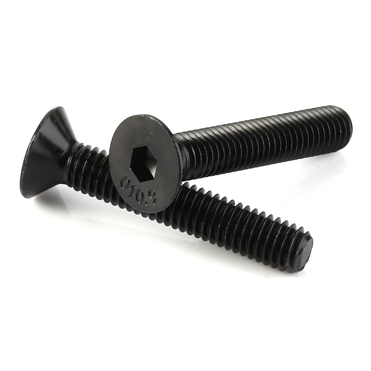 M8-1.25 x 20mm Flat Head Socket Cap Screws Countersunk Bolts, Alloy Steel Grade 10.9, Fully Threaded, Allen Socket Drive, 25 PCS