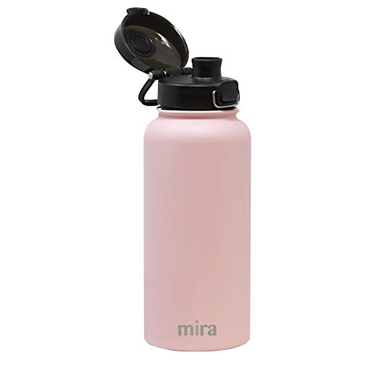 MIRA 32 oz Stainless Steel Water Bottle - Hydro Vacuum Insulated Metal Thermos Flask Keeps Cold for 24 Hours, Hot for 12 Hours - BPA-Free One Touch Spout Lid Cap - Rose Pink