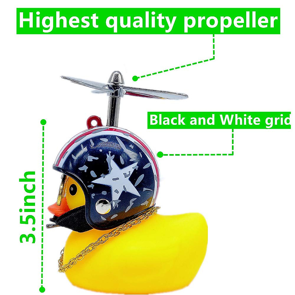 MuYuDaDi Rubber Duck Patos para jeeep Lights Christmas Duck Cart Marine Duck Cool Companion Toy Squeaky Glasses Rubber Ducks Funny (Stars and Stripes + Little Yellow Duck)