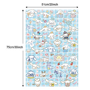 EYQQM Pack of 5 CINNAMOROLL Gift Wrapping Paper 20" x 30" Kraft Paper Sheets Quality Kitty Birthday Wrapping Paper Set for Kids, Party Storage Festive Decoration (Blue Puppy)