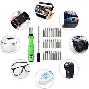 WINTOWIN Mini Precision Screwdriver Set，32 in 1 with 30 Bits Screwdriver Kit,Magnetic Screwdriver Repair Tool Set for Mobile Phone, PC, Laptop,Watch,Computer Repair