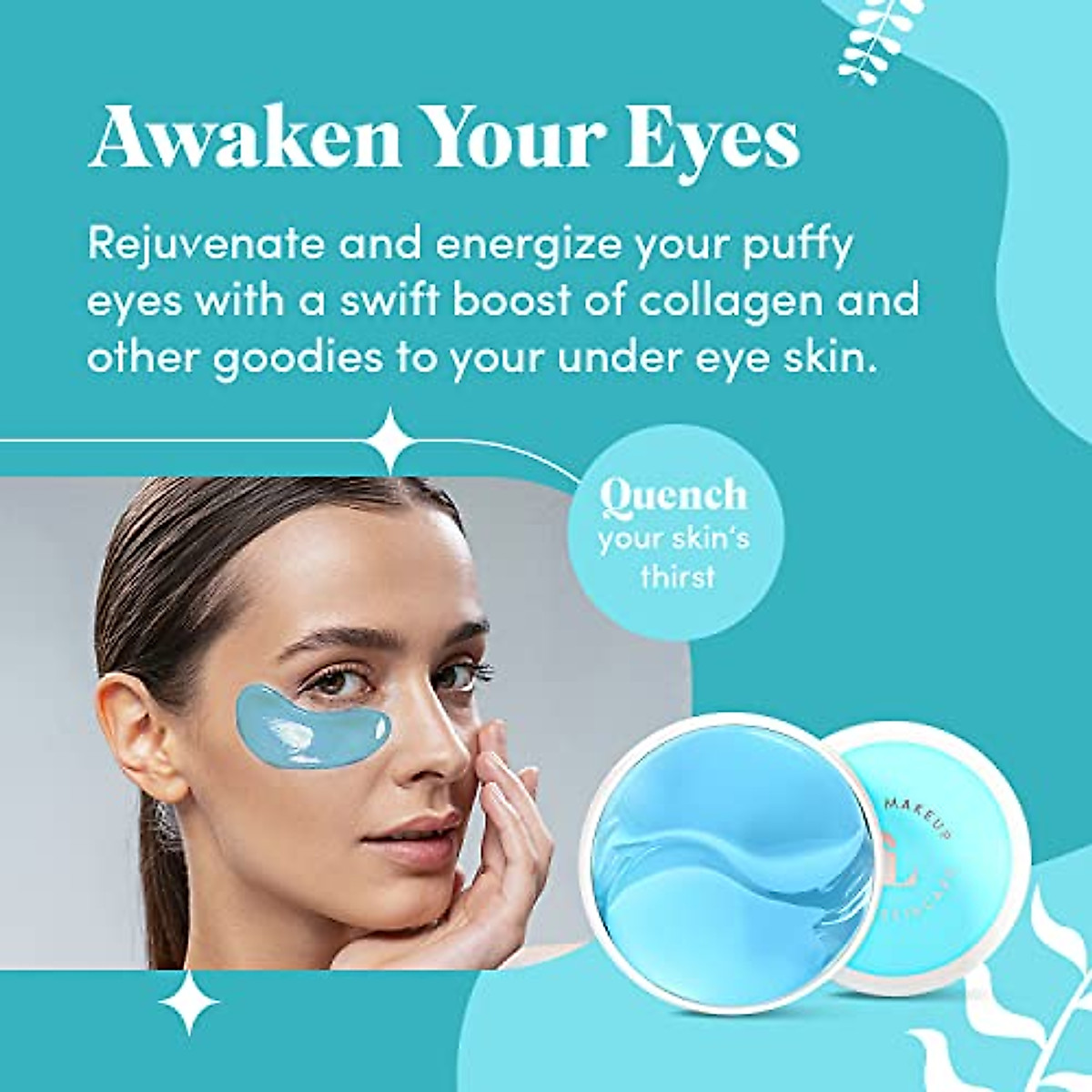 Hydra Blue Collagen Under Eye Gel Mask - Bright Eyes Anti Aging Treatment For Dark Circles, Puffy Eyes, Bags, Fine Lines - 30 Pairs (60 Total Patches)