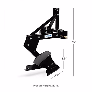 Titan Attachments 18-in. Single Bottom Tow-Behind Moldboard Turn Plow, 3-Point H