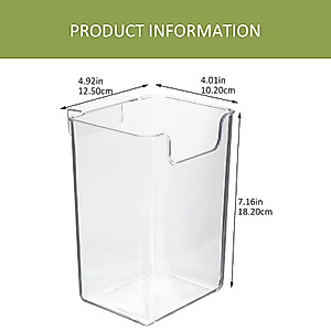 Clear Office Trash Cans Small Waste Bin Cabinet Hanging Trash Can Clear Container Plastic Waste Paper Container for Bathroom Kitchen Office