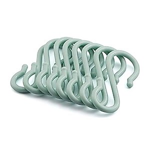 ZRM&E 8PCS Multifunction S Shape Hook Hanger for Home Kitchen Bathroom Bedroom Supplies,Creative Household Storage Nail-Free Double Head Clasp S Hooks Small Size(Blue)