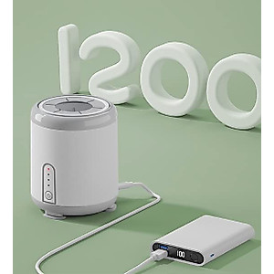 Baby Formula Dispensers & Mixers,360 -Degree Two -Way Shaking Milk,Shake Milk Evenly and Less Bubbles,Three -Gear Timing Milk,Wireless Portable Milk Shake,1200mAh Battery,Baby Bottle Shaker (White)