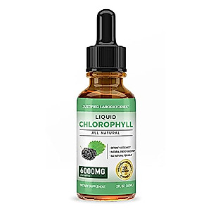(5 Pack) Liquid Chlorophyll Drops Maximum Strength 6000MG Concentrate Packed Antioxidants Minerals and Vitamins 120 Servings Per Bottle