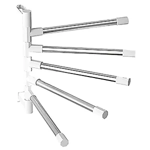 Towel Rack Bathroom Accessories Sets Kitchen Wall Shelf Without Drilling Mounted Organizers Storage Stainless Bath Shelves (Color : Seven Shots)