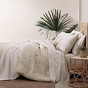 Tommy Bahama- Queen Duvet Cover Set, Reversible Cotton Bedding Set with Matching Shams, Tropical Home Décor (Costa Blanca Beige, Queen)