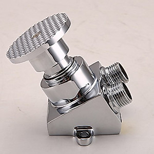 Copper Floor Mounted Foot Pedal Basin Faucet for Hospital Medical Laboratory