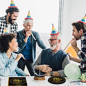 KHAIVI 50th Birthday Decorations Men Women-20 Dessert Plates and 20 Napkins for 50th Birthday 50th Anniversary,Severs 20 Guests