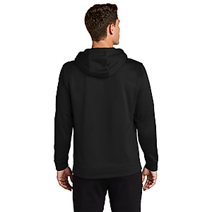 SPORT-TEK Sport-Wick Fleece Hooded Pullover F244, Black, X-Large