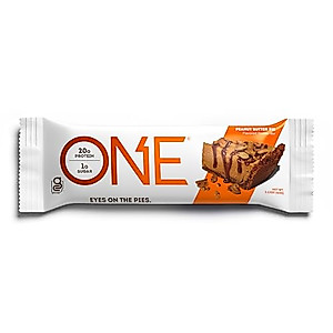 ONE Protein Bars, Peanut Butter Pie, Gluten Free Protein Bars with 20g Protein and 1g Sugar, Pantry Staples, 2.12 oz (12 Count)