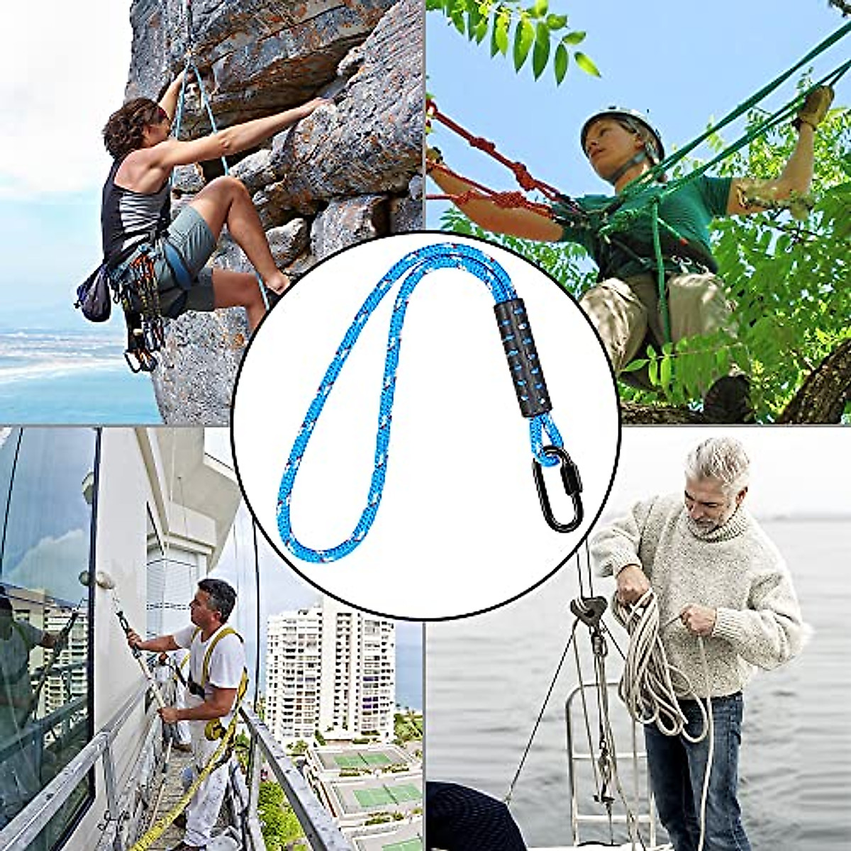 BeneLabel Tree Swing Rope, Hammock Tree Swing Hanging Strap, Heavy Duty Carabiner, for Indoor Outdoor Swing Hammock Playground Set Accessories, 4 ft, 1 Pcs, Blue