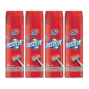 Resolve High Traffic Carpet Foam, 22 oz Can, Cleans Freshens Softens & Removes Stains (Pack of 4)