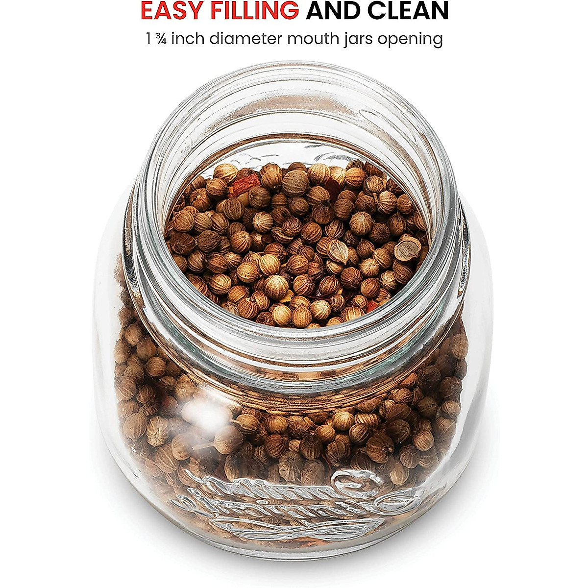 Bormioli Rocco Quattro Stagioni set of 4 Clear Airtight Mason Jars, 5 Oz. Made from BPA Free Durable Glass, Made In Italy.