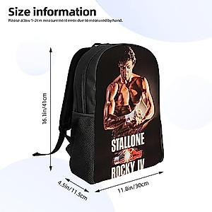 HEMKUNT Rocky Iii Backpack Men And Women Casual Fashion Lightweight Classic Backpack Tourist Black Bag