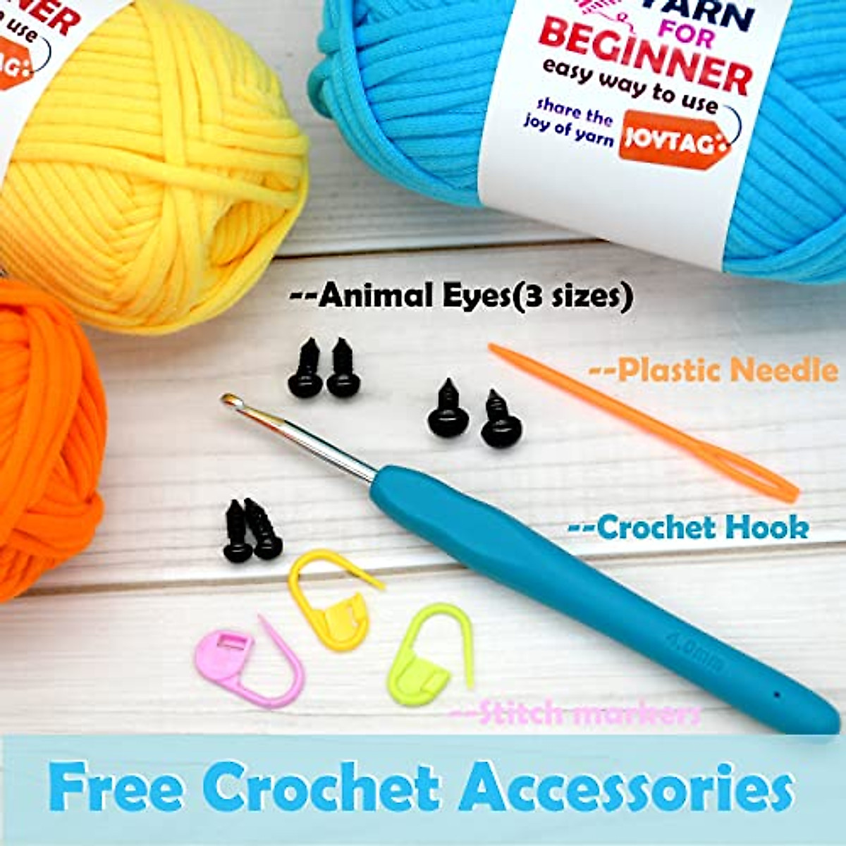 3 Pack Beginners Crochet Yarn Green White Orange Cotton Crochet Yarn for Crocheting Knitting Beginners with Easy-to-See Stitches Cotton-Nylon Blend Crochet Yarn for Beginners Crochet Kit(3x50g)