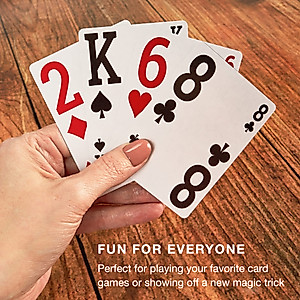 Brybelly Low-Vision Mega Index Playing Card Decks Mixed 12-Pack (6 Red/6 Blue) - Maximum Visibility and Maximum Playability Jumbo Index - Poker Wide - Big Numbers Macular Degeneration