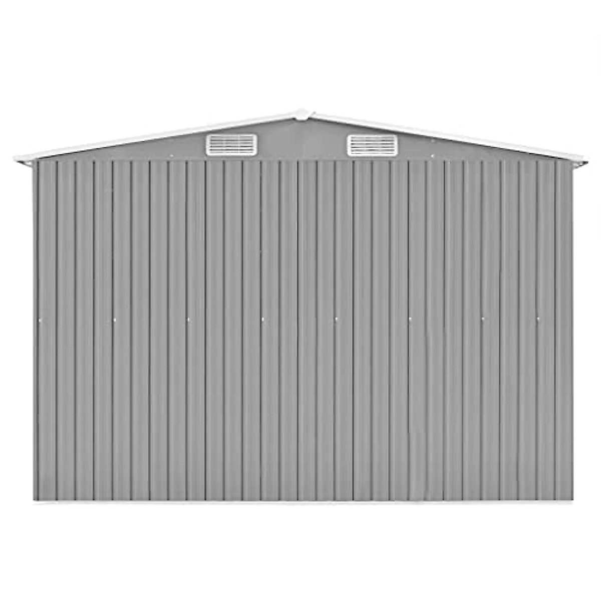 INLIFE Garden Shed,Galvanized Steel Metal Storage Shed with Sliding Doors and Vents Outdoor Tool Storage Shed for Garden,Patio,Backyard Garden Storage Shed Gray 101.2"x389.8"x71.3"