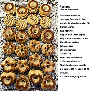 To encounter 24Pack Silicone Molds, Nonstick 2 3/4 inches Donut Mold, Baking Cups, Donut/ Bagel Pan, Muffin, Jello, Oven- Microwave- Dishwasher Safe