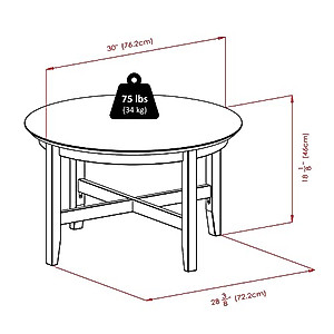 Winsome Wood Toby Occasional Table, Espresso, 30 x 30 x 18.11