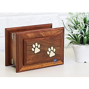 Wooden Urn Box For Pet Ashes | Wood Cremation Urns For Cat and Dog Ashes | Keepsake Urns | Funeral Urns | Handmade Urns | Burial Urns (A)
