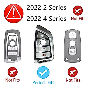 WeiZhenZJYiWu Key fob Cover Different Materials Keychain ，5 Colors TPU Key Cover for X1 X2 X3 X4 X5 X6 X7 Series 1 2 3 4 5 6 7…