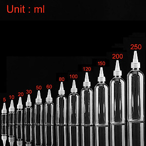 CHDHALTD 5Pcs Plastic Empty Dropper Bottles, Reusable Liquid Dispenser with Twist Top Cap for Childproof Cap Squeeze Bottles(150ml)