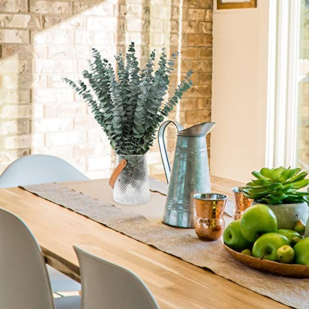 20 Pcs Eucalyptus for Shower Hanging Dried Eucalyptus Stems 17" Real Eucalyptus 100% Made from Fresh Eucalyptus Leaves Artificial Wedding Decor Home Decor Farmhouse Decor DIY Artificial Plants,Green