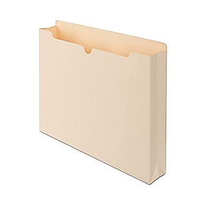 Staples 396444 Paper Stock File Jacket 2-Inch Expansion Letter Size Manila 50/Bx