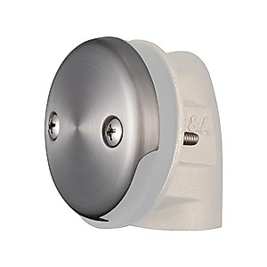 UNI-DRAIN Universal Bathtub Overflow Drain Face Plate 2 Hole Tub Overflow Drain Plate Matching Screws(Nickel Brushed)