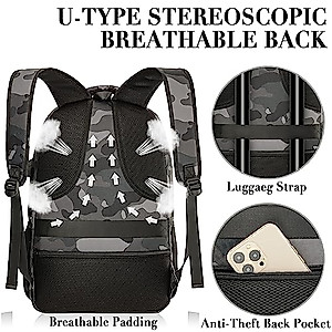 BIKROD Travel Laptop Backpack, School Backpacks for Teen Boys Water Resistant Back Pack with USB Charging Port, Business Anti Theft Durable Computer Bag Gifts Fits 15.6 Inch Laptop-Camouflage