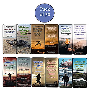 Inspirational Quotes Bookmarks Cards Series 2 (30 Pack) - Handy Inspirational Quotes - Stocking Stuffers Adoration Devotional Bible Study - Church Ministry Supplies Classroom Teacher Incentive Gifts