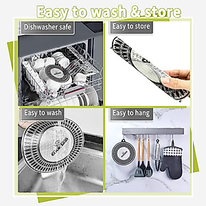 Cook's Aid 2 Pcs Induction Cooktop Protector Mat - (Magnetic) Induction Stove Protector - for Induction Stove, Multifunctional Silicone Mats - for Cooktop Cover, Microwave mat, Trivet