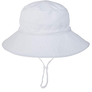 MaxNova Baby Sun Hat Toddler Summer UPF 50+ Baby Girl Bucket Hat Wide Brim Beach Hats for Baby Boys 6-12,12-24Months