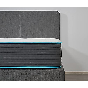 Swiss Ortho Sleep 12" Inch Individually Wrapped Coil Pocket Spring Hybrid Mattress, Bed-in-a-Box, CertiPUR-US Certified Foam, King,White